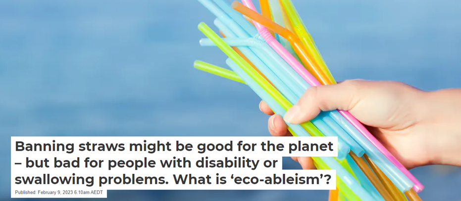 Banning straws might be good for the planet... - NDIS Plan Manager